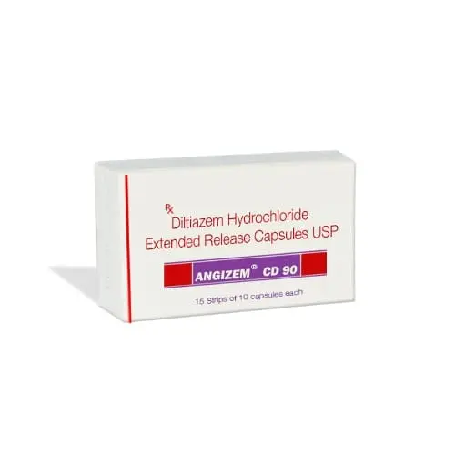 Angizem CD 90 Mg (Diltiazem 90 Mg) Capsules Online at Best Price